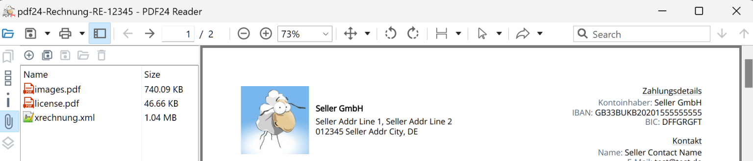 E-Rechnungen mit PDF24 erstellen | PDF24 Hilfezentrum